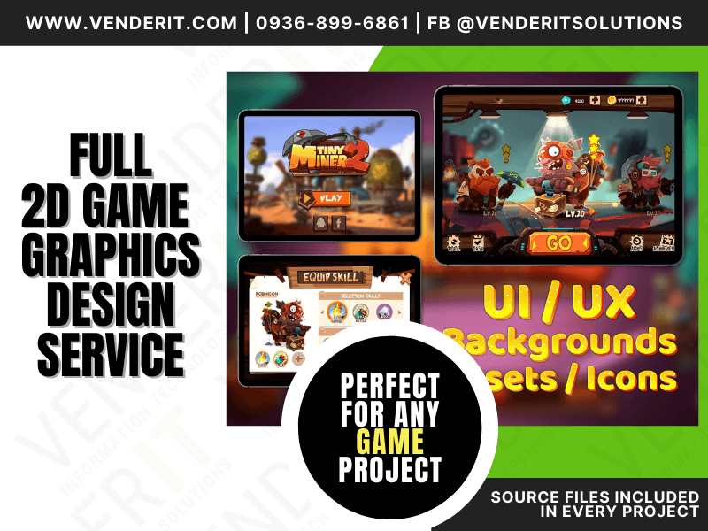 Full 2D Game Graphics Design Service - VenderIT